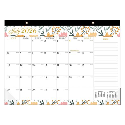 Gnwei Desk Calendar 2026 2027 Monthly Calendar 2026 24 Month School