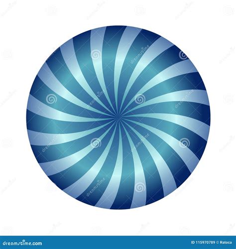 Circular Blue Candy Stock Vector Illustration Of Swirl 115970789