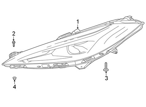 Chevrolet Corvette Headlight Assembly 84826267 Gm Parts Outlet Eastpointe Mi