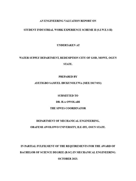 An Engineering Valuation Report On Pdf Depreciation Valuation
