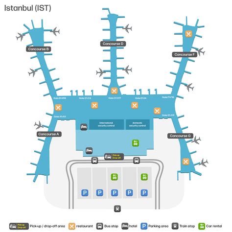 Istanbul Airport Map Terminals Gates And Transportation