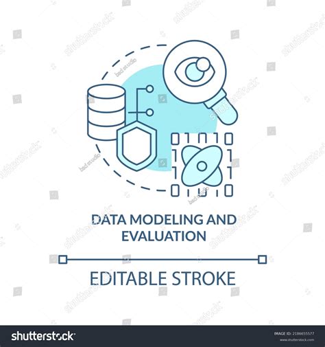 Data Modeling Evaluation Turquoise Concept Icon Stock Vector Royalty Free 2186655577