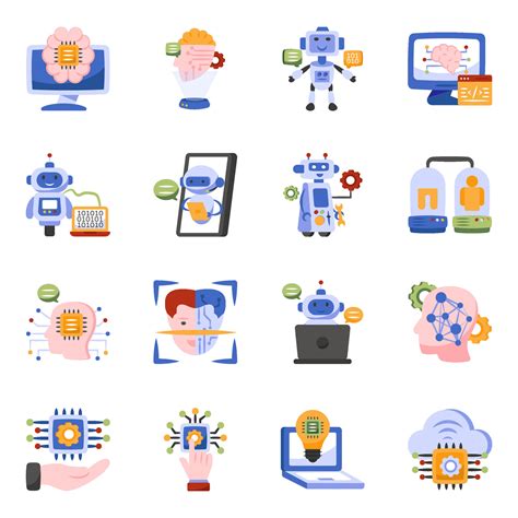Pack Of Ai Flat Icons 32408294 Vector Art At Vecteezy
