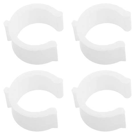 Curtain Rod Brackets Buckles Plastic For Ceiling Mount 4pcs White