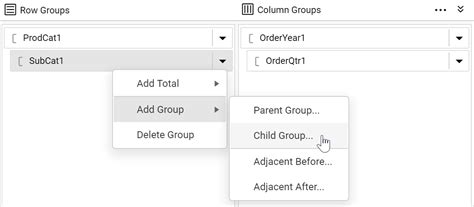 Grouping Panel Web Reportdesigner Bold Reports