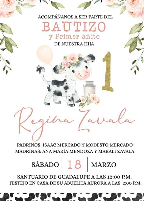 Bautizo Y Primer Añito Invitaciones De Bautizo Y Primer Añito