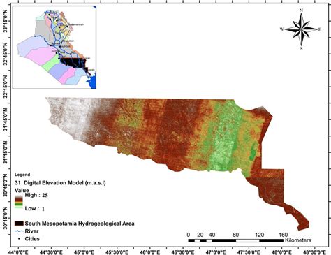 7 Shows The Watersheds Map Of The Southern Mesopotamia Download