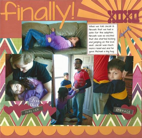 Finally Adoption Scrapbook Layout Scrapbook Page Adoption Korean