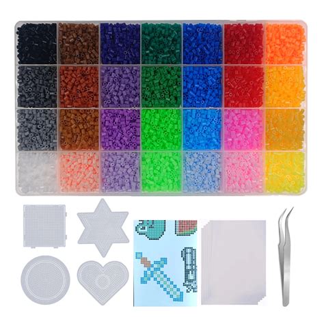 28 Colors 2 6mm 5mm Set Iron Beads Melting Beads Pixel Art Puzzle Diy 3d Puzzles