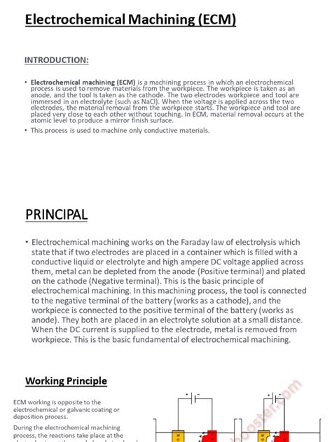 Electrochemical Machining Ecm Pdf Electrochemistry Anode