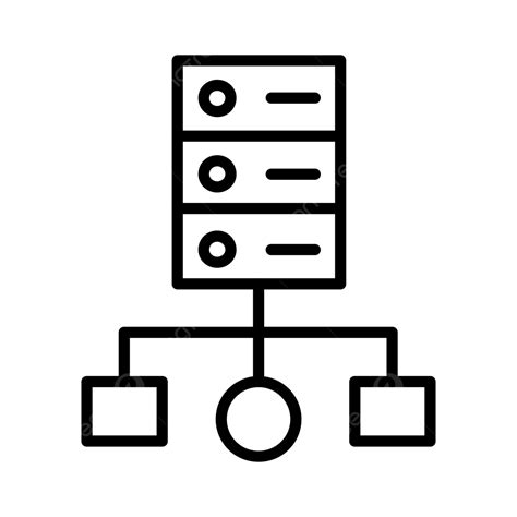 Cluster Computing Line Icon Vector Cluster Computing Connection Png And Vector With