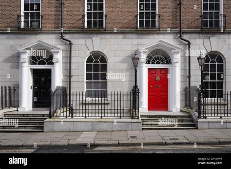 Georgian Style Architecture Townhouses Used As Residence Or Offices