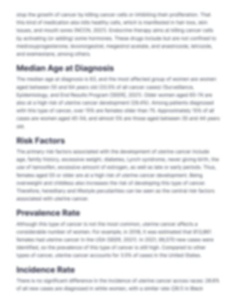 Solution Uterine Cancer Histology Treatment And Prognosis Report