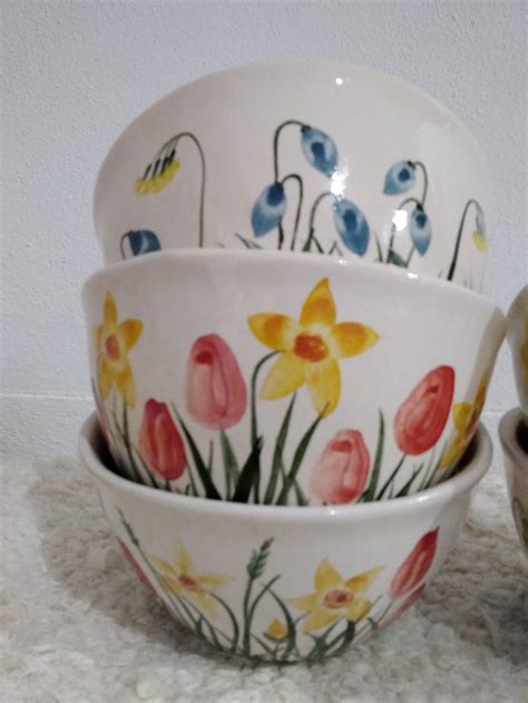 Miska Bílá Jarní Kytky Od Dílna Nazaret Flercz