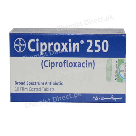 Ciproxin 250mg Tablet Chemistdirectpk