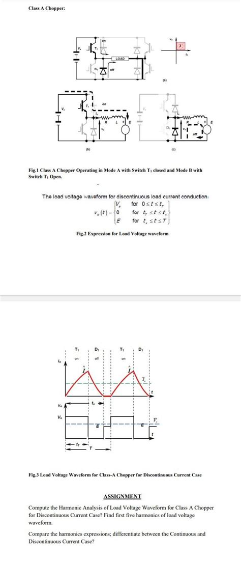 Solved Fig 1 Class A Chopper Operating In Mode A With Switch