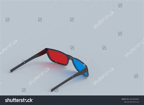 3d Cinema Glasses Corner Threedimensional View Stock Illustration