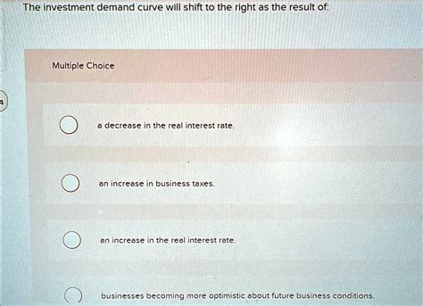 The Investment Demand Curve Will Shift To The Right As The Result Of