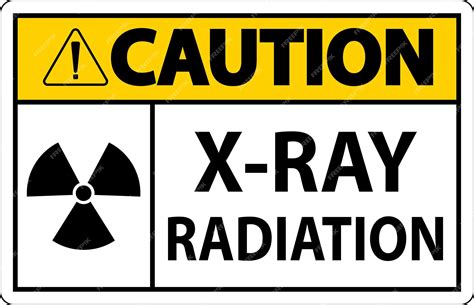 Señal De Advertencia De Radiación De Rayos X Sobre Un Fondo Blanco