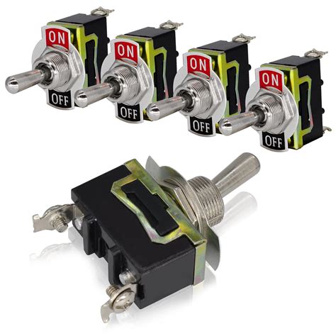 Interruptor De Palanca Basculante Resistente Al Agua Plateado 12 V Encendidoapagado 2 Pines