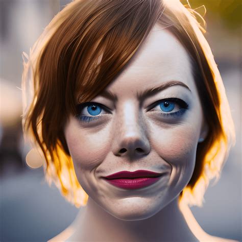Emma Stone Detailed Face 34 · Creative Fabrica