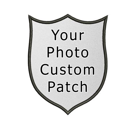 Shield Badge Custom Patch Photo Patch Personalized Patch Etsy