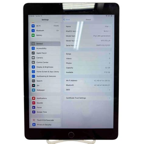 Apple Ipad 8th Gen Myl92lla 32gb Wi Fi 11