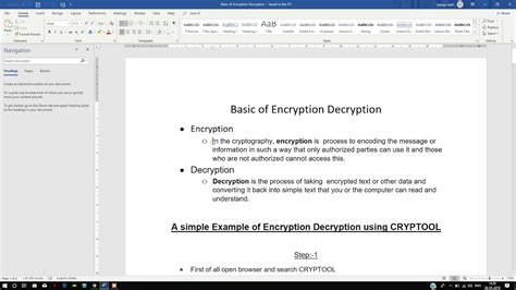 Encryption And Decryption Basic With Crypt Tool Youtube