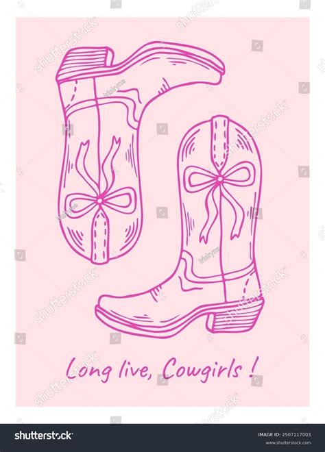 Cowgirl Boots Drawing