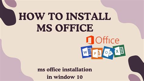 How To Install Microsoft Office On Windows 10 Youtube