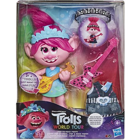 Trolls World Tour Pop To Rock Poppy Singing Doll BIG W