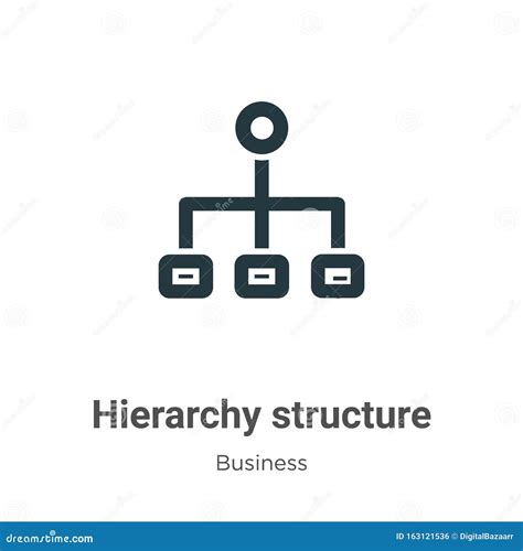Hierarchy Structure Vector Icon On White Background Flat Vector Hierarchy Structure Icon Symbol