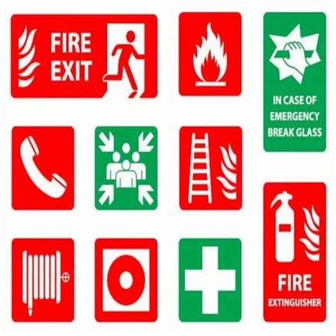 Red On White Fire Safety Signs For Industrial At ₹ 3square Inch In