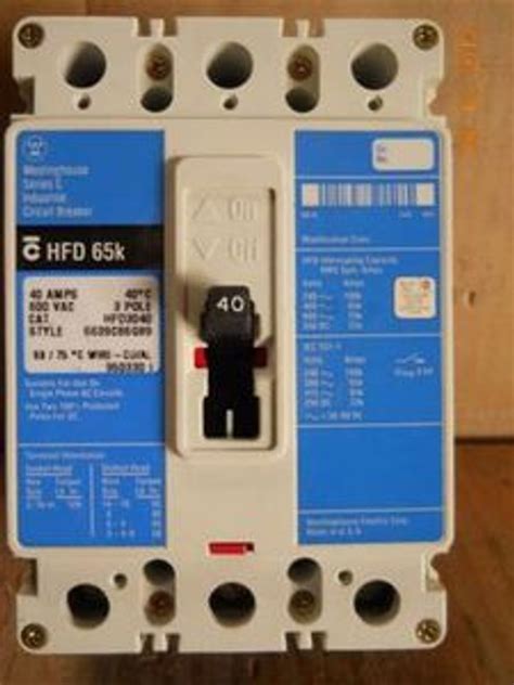 Westinghouse Hfd3040 40 Amp 65k Circuit Breaker New Surplus In