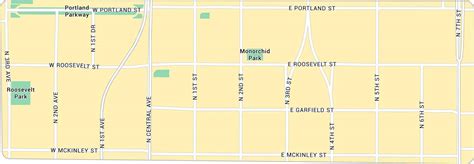Downtown Phoenix Map Us Maps