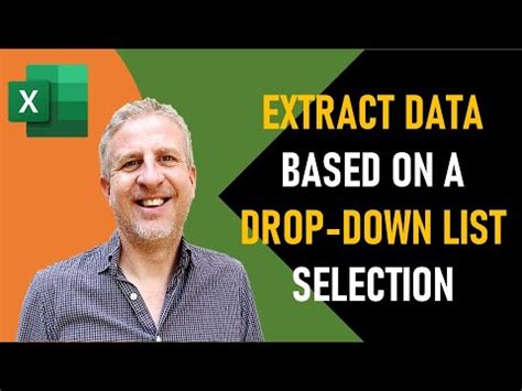 Extract Data Based On A Drop Down List Selection In Excel Filter Data With Drop Down List