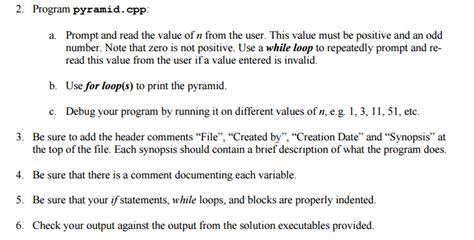 solved write a program pyramid cpp that reads a positive