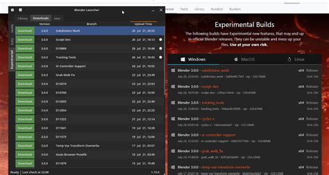 Blender Launcher [standalone Software Client] 161 By Dotbow