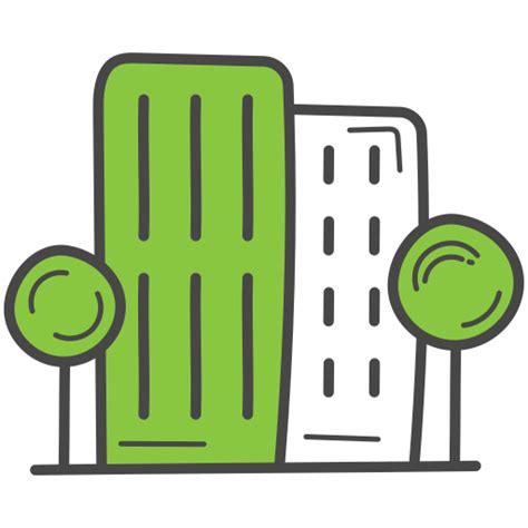 Green City Generic Fill And Lineal Icon