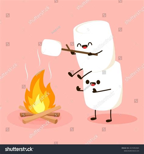 Roasting Marshmallows Cartoon