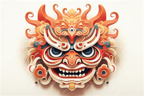 Premium Ai Image Hyottoko Mask On White Background