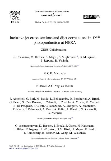 Pdf Inclusive Jet Cross Sections And Dijet Correlations In D ∗ ±