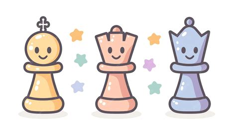 Premium Photo Cute Cartoon Chess Pieces