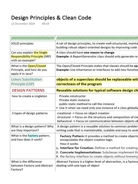 Design Principles And Clean Code Pdf Class Computer Programming