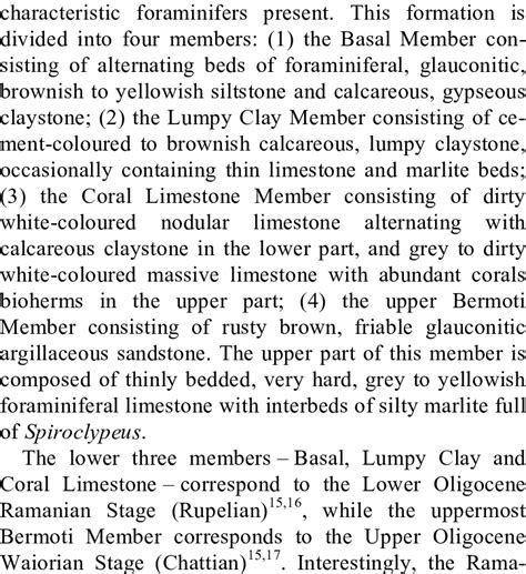 Lithostratigraphic Classification And Regional Chronostratigraphic