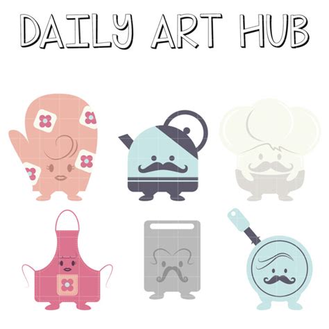 Cute Chef Stuff Clip Art Set Daily Art Hub Graphics Alphabets And Svg