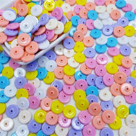 Miçanga Entremeio Disquinho Redondo Cor Candy 12mm Lara Aviamentos