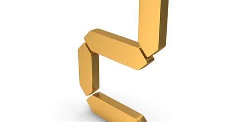 Digital Number 2 Icon Gold 3d Incl Number And Digit Envato Elements