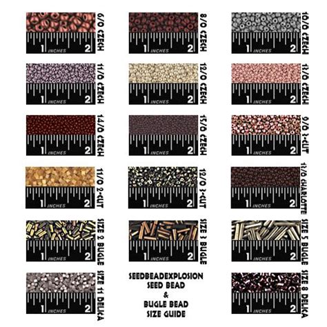 Seed Bead Size Chart Printable Printable Word Searches