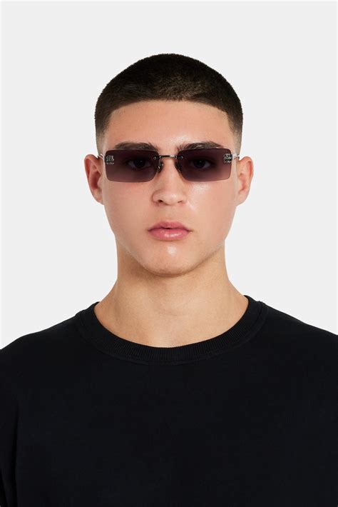 Rectangular Tinted Sunglasses Charcoal Mens Accessories Shop Sunglasses At Cernuccicom